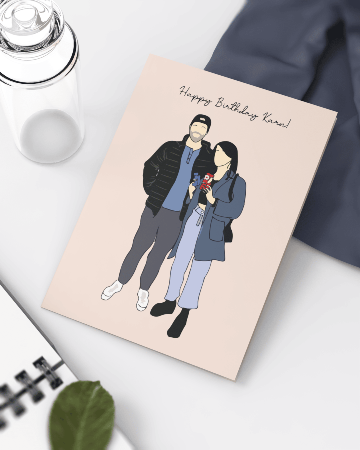 Custom Portrait Illustration Cards - Esgee Art + Design